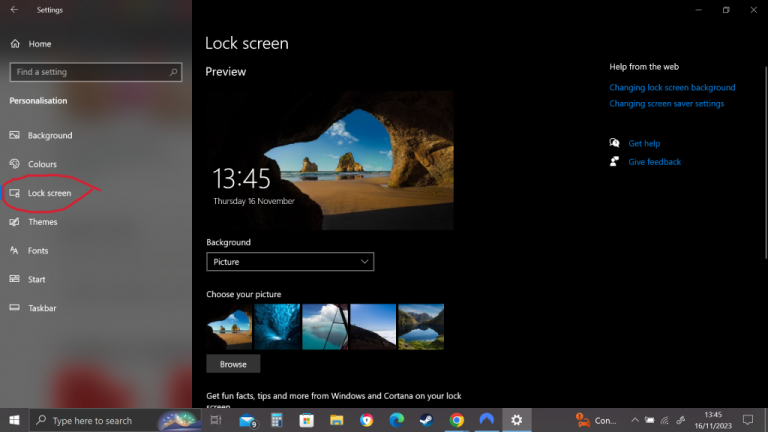 How to configure the Lock Screen and Login Screen on Windows 10. - The ...